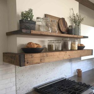 20 Above Stove Shelf Ideas That Make Kitchens Look Bigger & Better