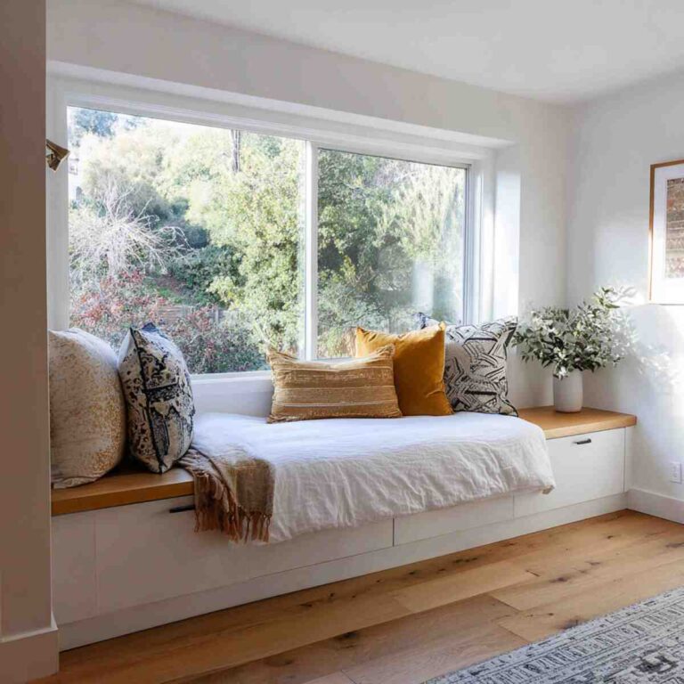 18 Bedroom Window Bench Ideas to Declutter Beautifully - Happy Home Hour