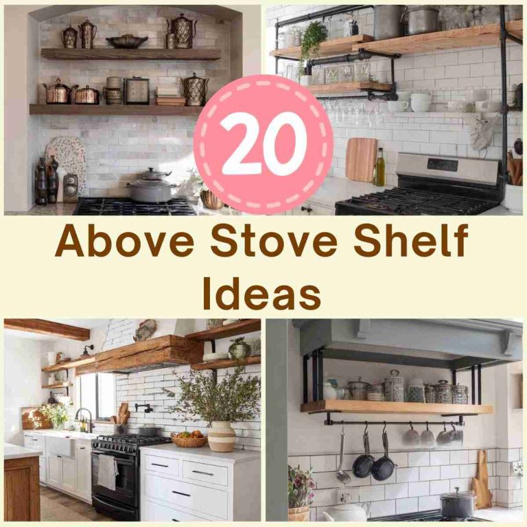 20 Above Stove Shelf Ideas That Make Kitchens Look Bigger & Better