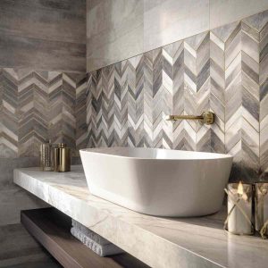 21 Creative Wall Tile Accent Strip Ideas That Make Bathrooms Pop