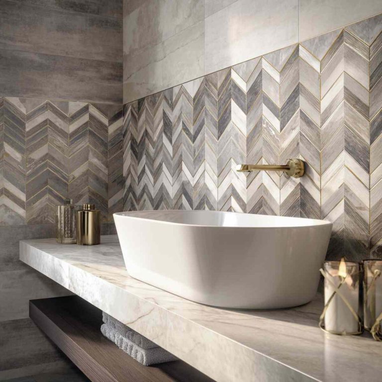 21 Creative Wall Tile Accent Strip Ideas That Make Bathrooms Pop