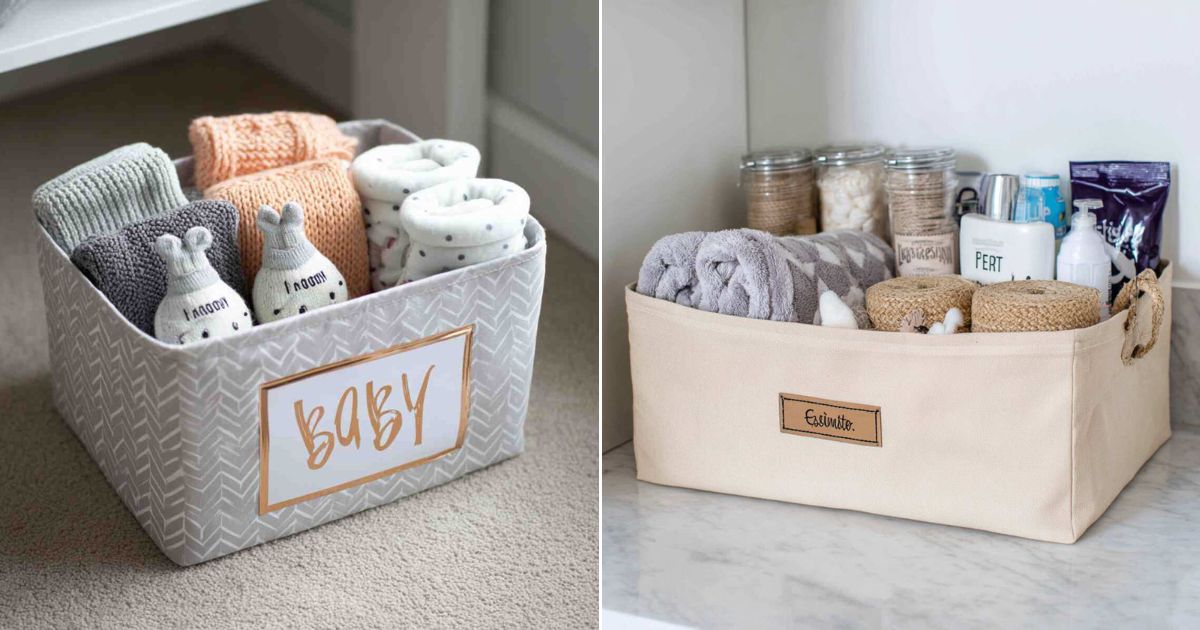 23 Fabric Storage Bin Label Ideas to Organize Your Whole Life