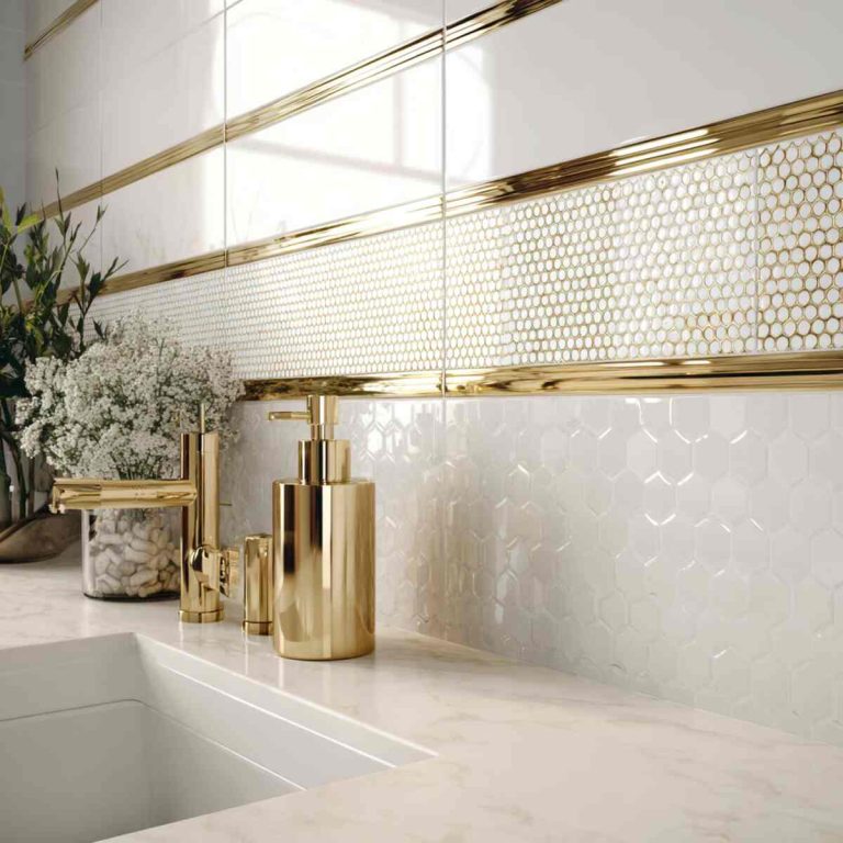 21 Creative Wall Tile Accent Strip Ideas That Make Bathrooms Pop
