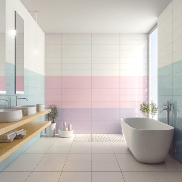 21 Creative Wall Tile Accent Strip Ideas That Make Bathrooms Pop