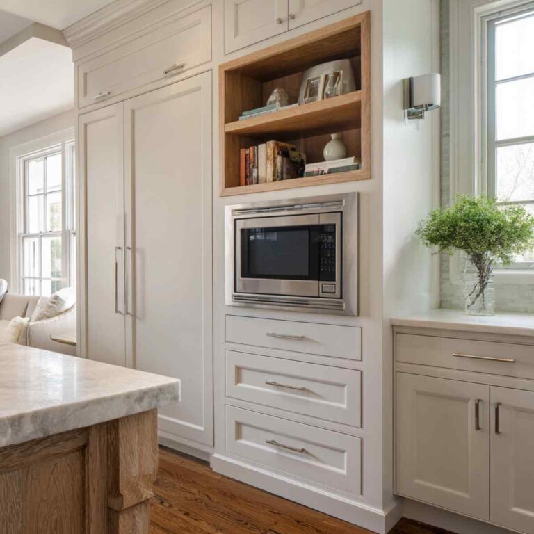 25 Brilliant Built-In Microwave Cabinet Ideas That Make Cooking Easier