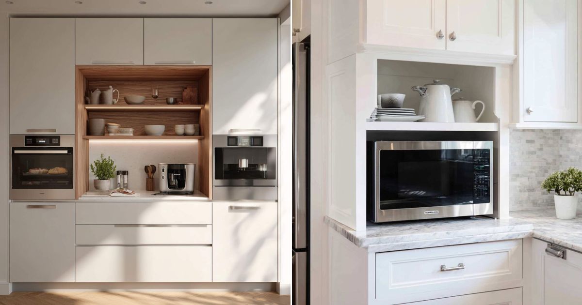 25 Brilliant Built-In Microwave Cabinet Ideas That Make Cooking Easier