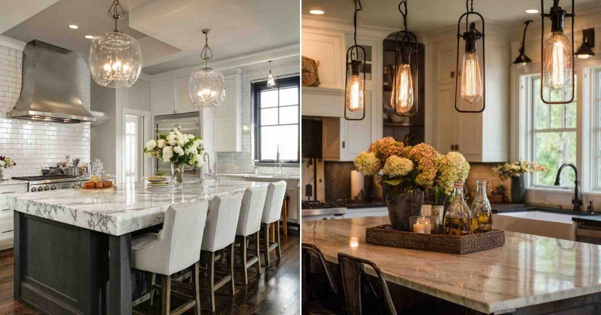 25 Kitchen Peninsula Lighting Ideas You’ll Love