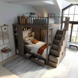 18 Genius Loft Bed Ideas for Adults That Save Space and Look Amazing