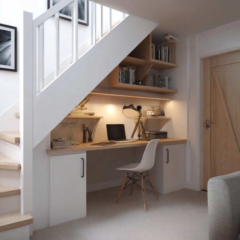20 Genius Under Stairs Desk Ideas You’ll Want to Copy