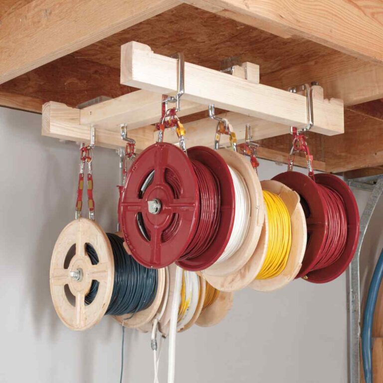 18 DIY Garage Overhead Pulley Storage Ideas