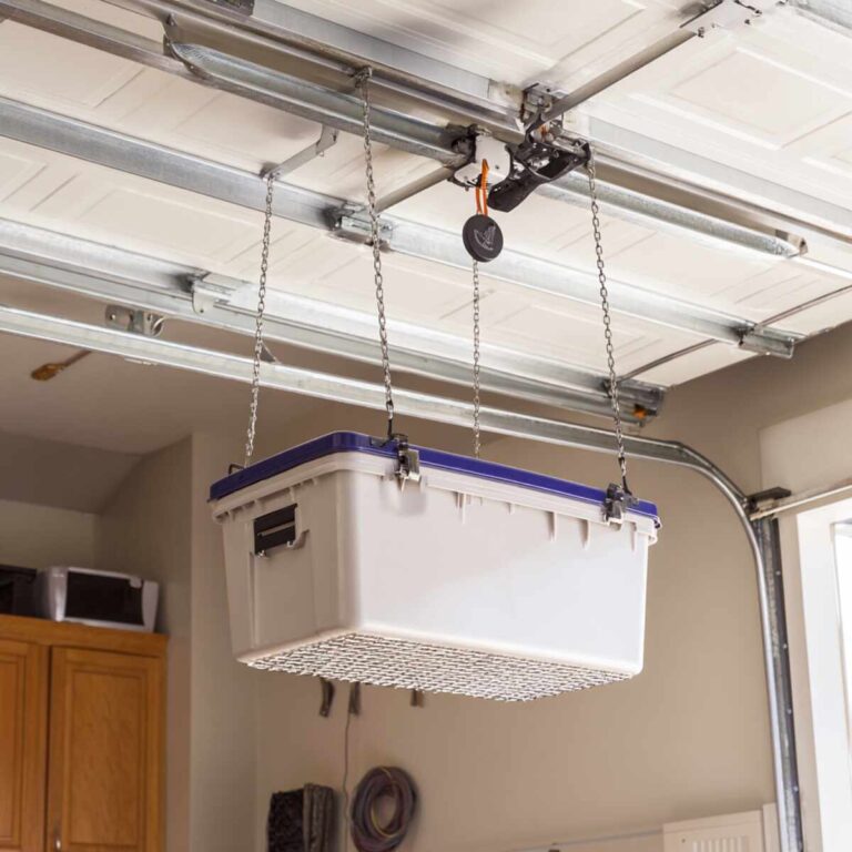 18 DIY Garage Overhead Pulley Storage Ideas