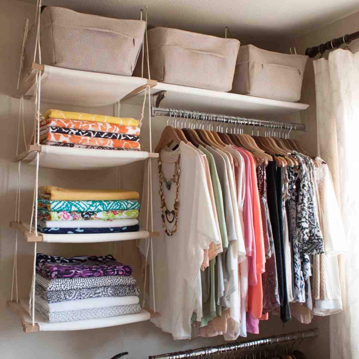 21 Closet Hanging Shelf Ideas That Instantly Add More Space