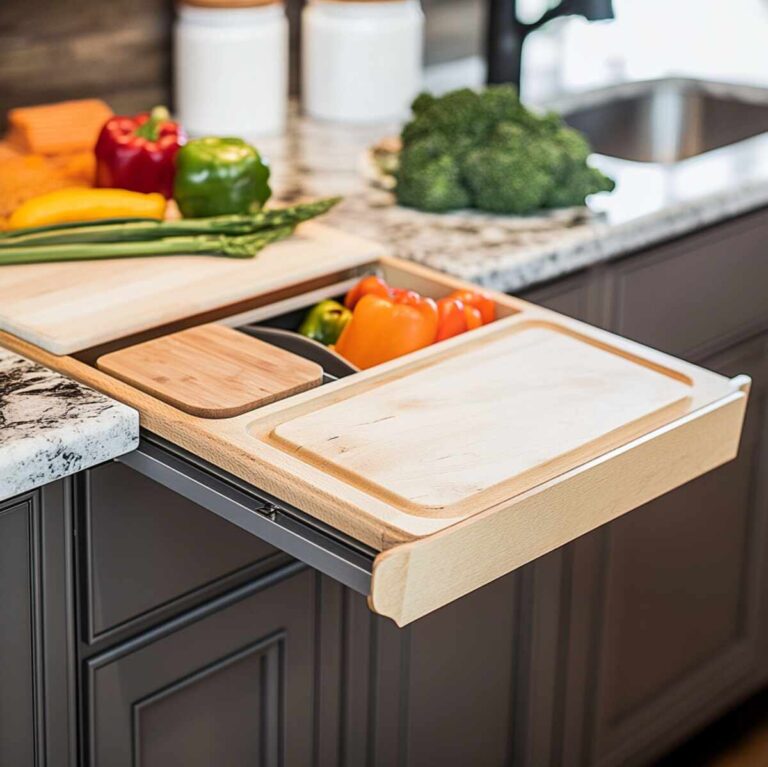 10 Genius Pull-Out Cutting Board Ideas to Save Kitchen Space