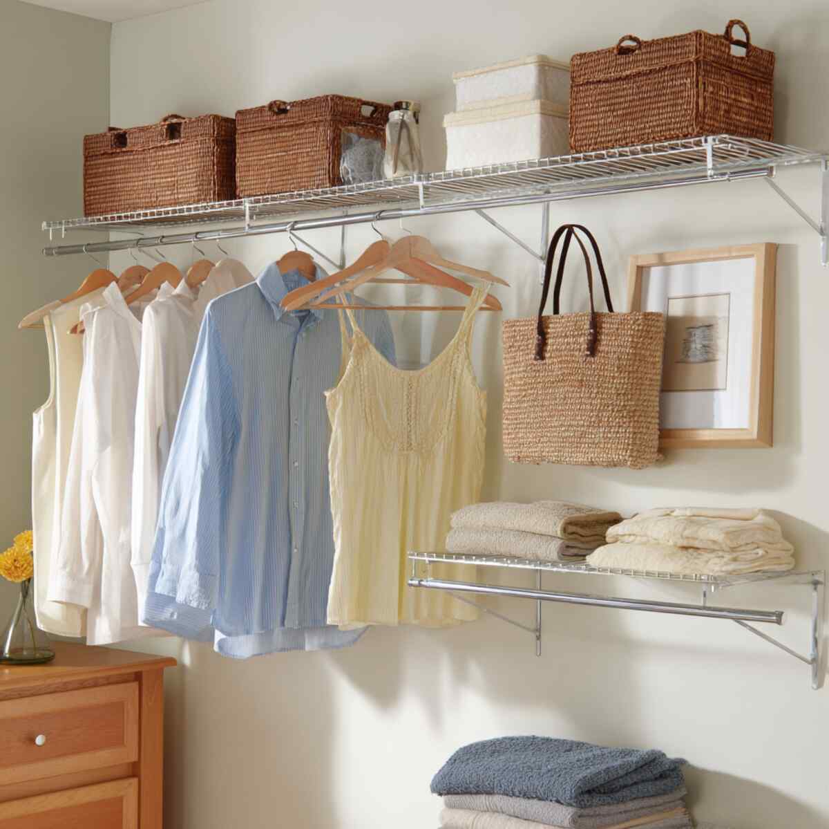 21 Closet Hanging Shelf Ideas That Instantly Add More Space