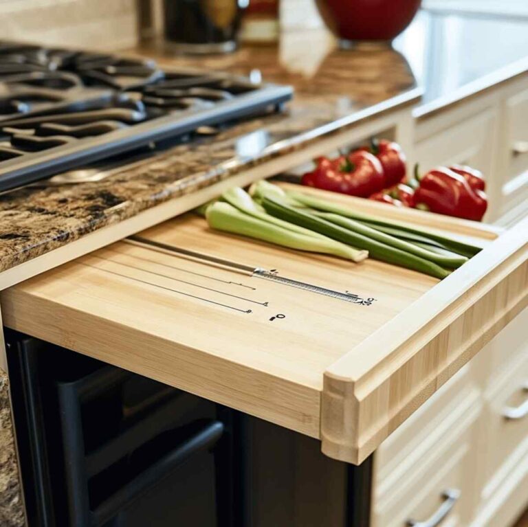 10 Genius Pull-Out Cutting Board Ideas to Save Kitchen Space