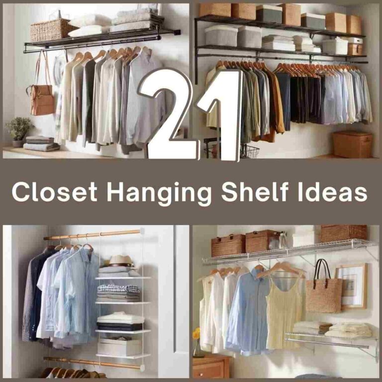 21 Closet Hanging Shelf Ideas That Instantly Add More Space