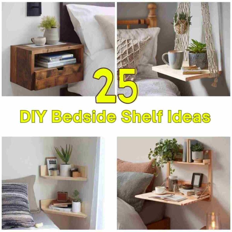 25 DIY Bedside Shelf Ideas Perfect for Small Bedrooms