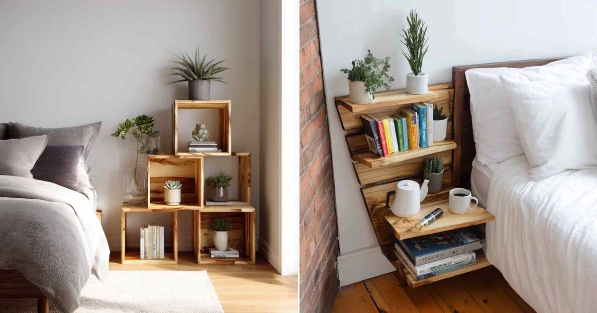 25 DIY Bedside Shelf Ideas Perfect for Small Bedrooms