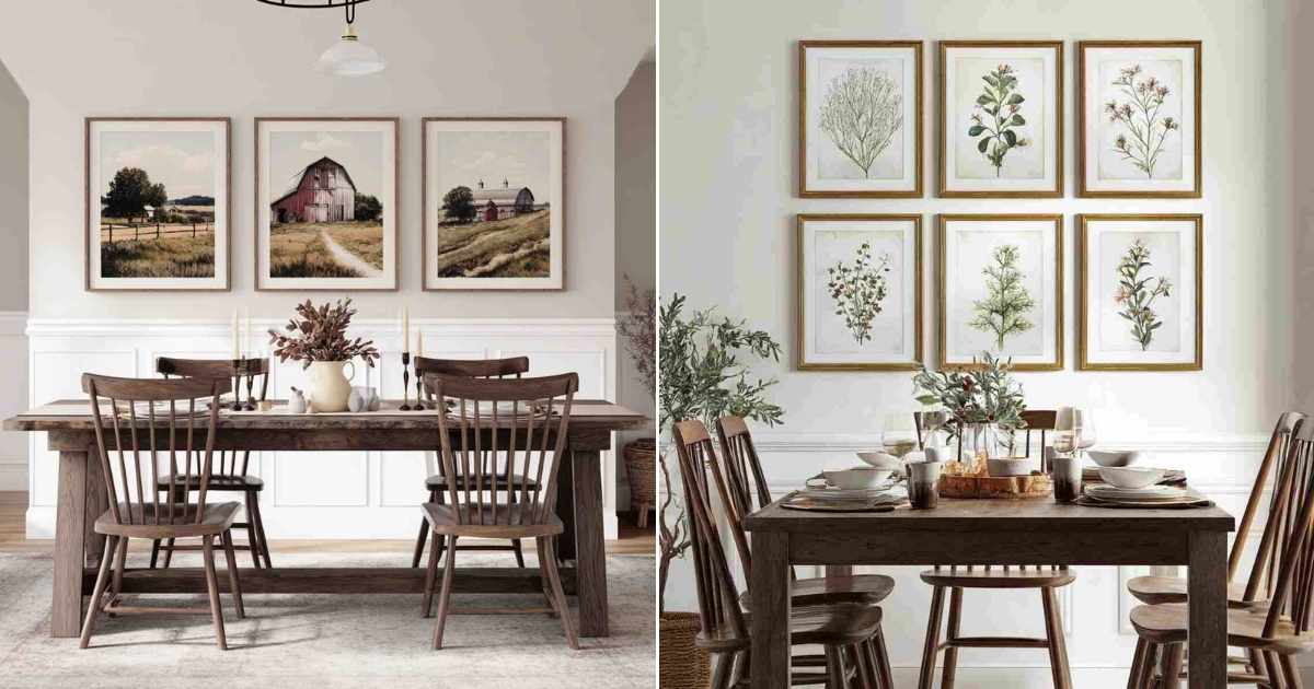 12 Farmhouse Dining Room Wall Art Ideas That Make Every Meal Feel Cozy