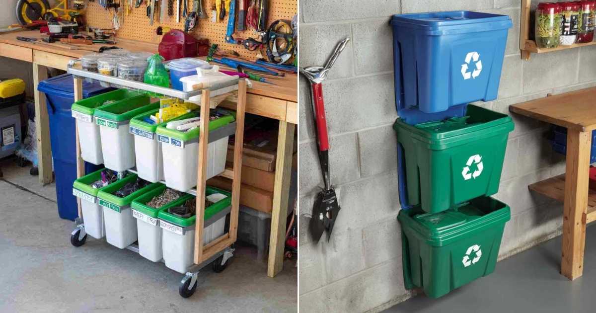 10 Garage Recycling Bin Station Ideas That Keep Your Garage Clean (No ...
