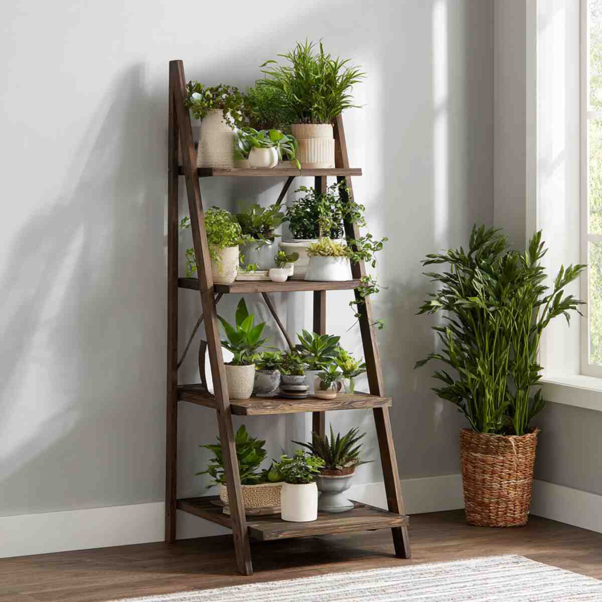 13 Stairway Plant Display Shelf Ideas That Make Your Stairs Look Alive ...