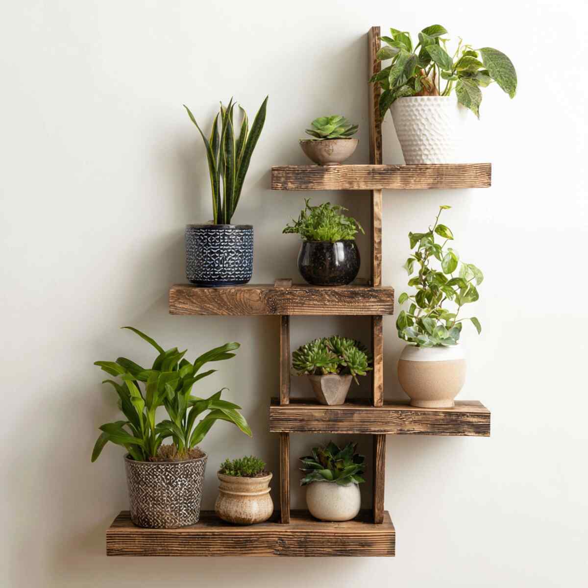 13 Stairway Plant Display Shelf Ideas That Make Your Stairs Look Alive ...