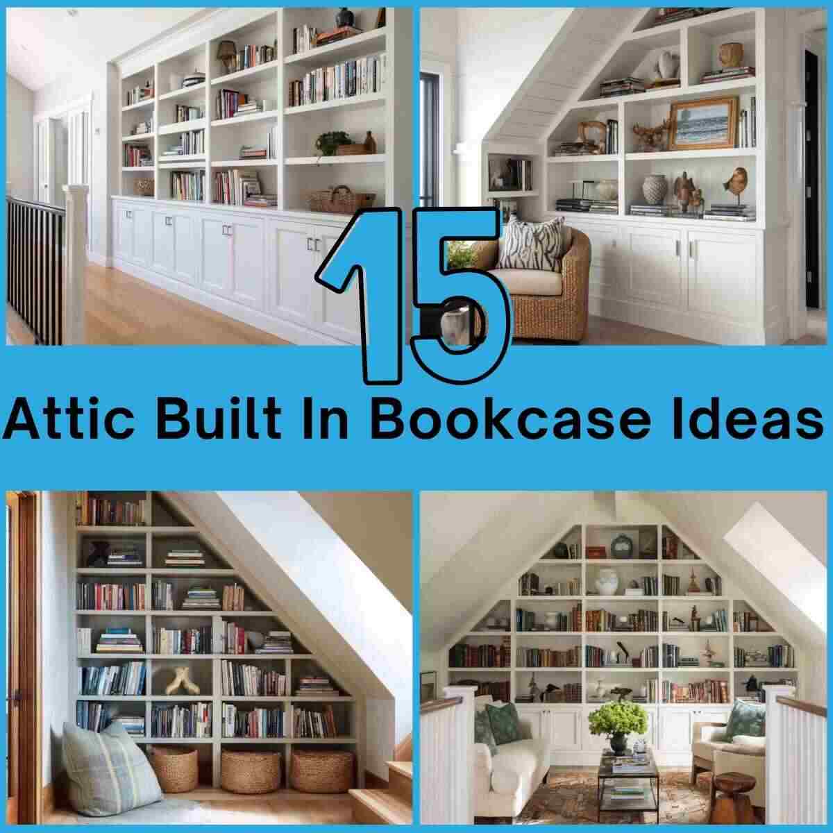 15 Smart Attic Built In Bookcase Ideas to Use Every Inch of Space