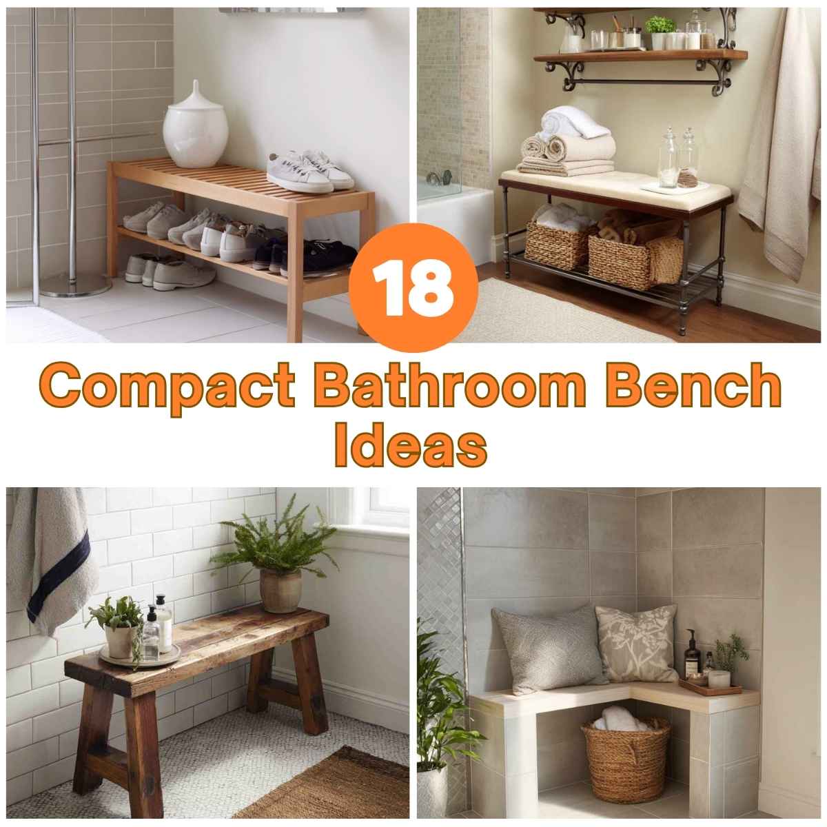 18 Smart Compact Bathroom Bench Ideas That Save Space Instantly