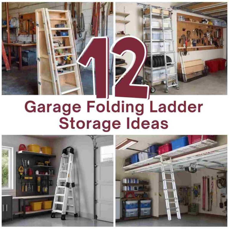 12 Smart Garage Folding Ladder Storage Ideas That Save So Much Space