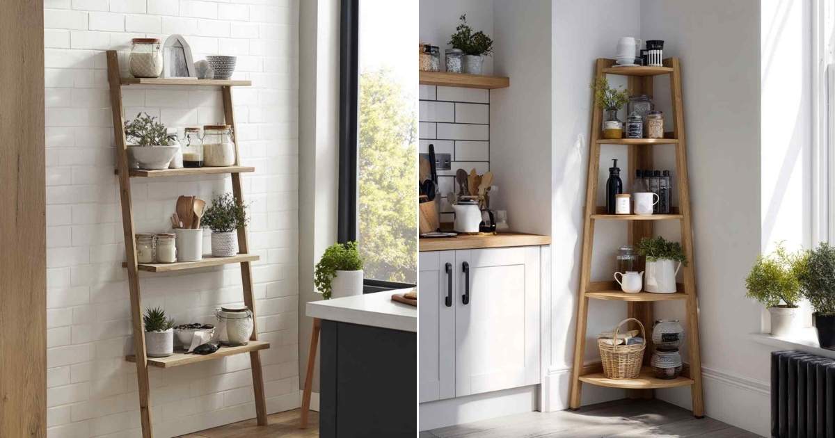 17 Small Kitchen Storage Ladder Ideas That Save Space Fast